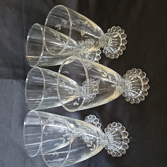 Anchor Hocking | Dining | Vintage Anchor Hocking Berwick Clear Glass Boopie Goblets Rare Set Of ...
